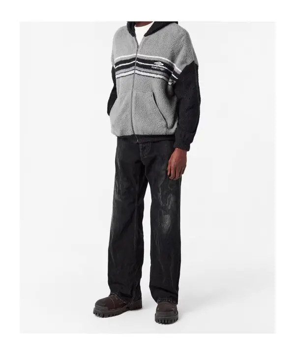 Balenciaga Zip-up Hoodie With Logo Detail