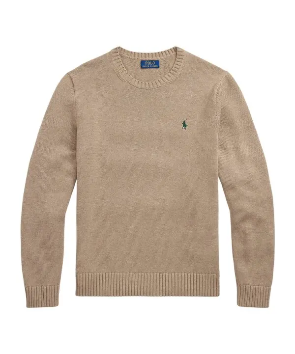 Polo Ralph Lauren Crew Neck Knit Sweater With Embroidered Pony Logo