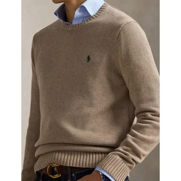 Polo Ralph Lauren Crew Neck Knit Sweater With Embroidered Pony Logo
