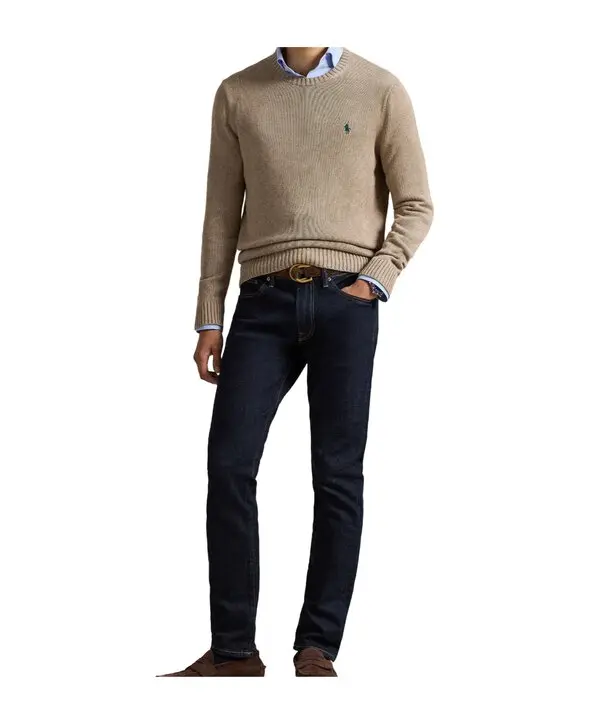 Polo Ralph Lauren Crew Neck Knit Sweater With Embroidered Pony Logo