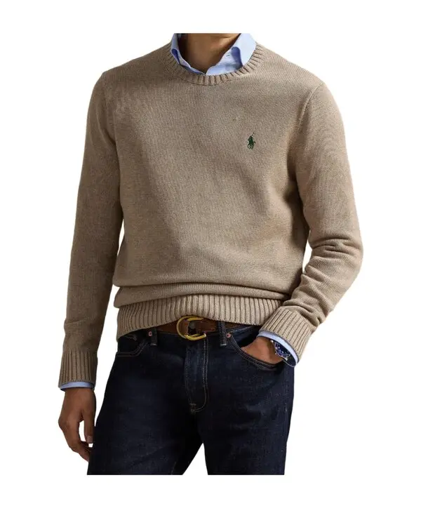 Polo Ralph Lauren Crew Neck Knit Sweater With Embroidered Pony Logo