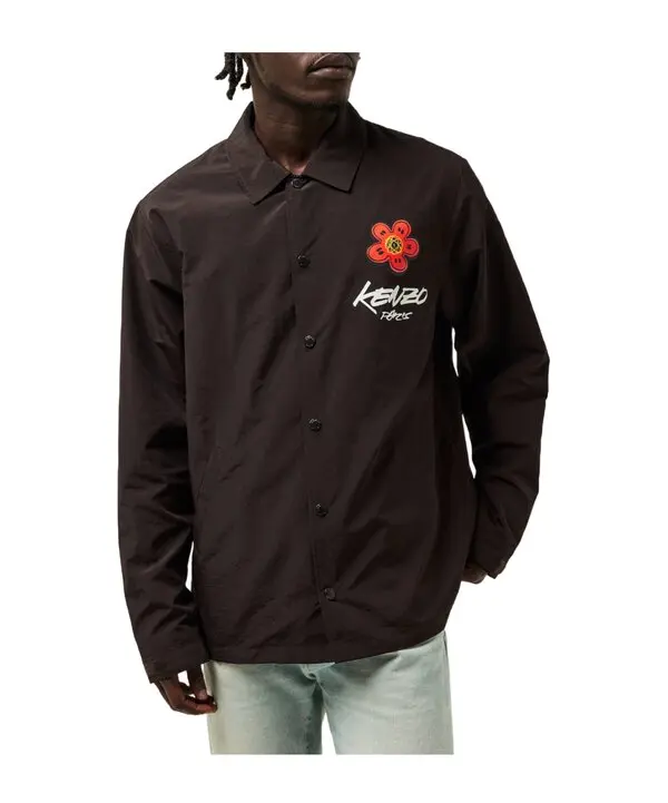 Kenzo Lapel Shirt-style Jacket With Floral Print