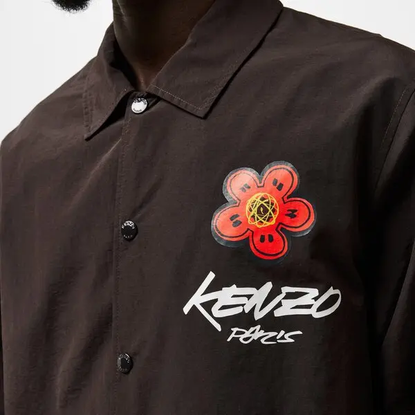 Kenzo Lapel Shirt-style Jacket With Floral Print