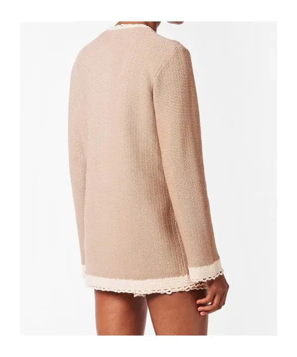 Posse Long-sleeved Knitted Cardigan With Contrasting Trim