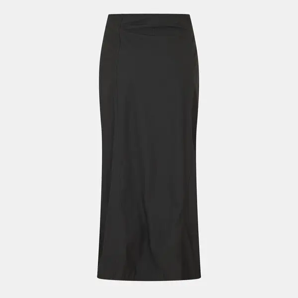 GANNI Solid Color Minimalist Fashion Midi Skirt
