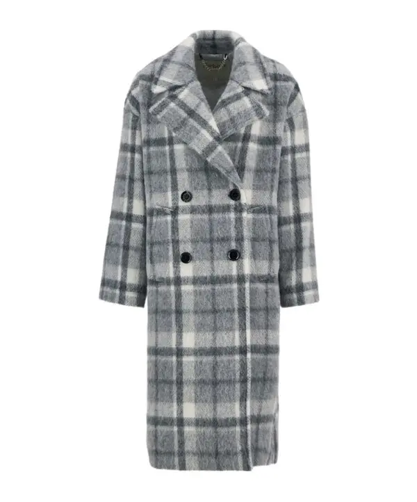 Barbour Double-breasted Plaid Coat