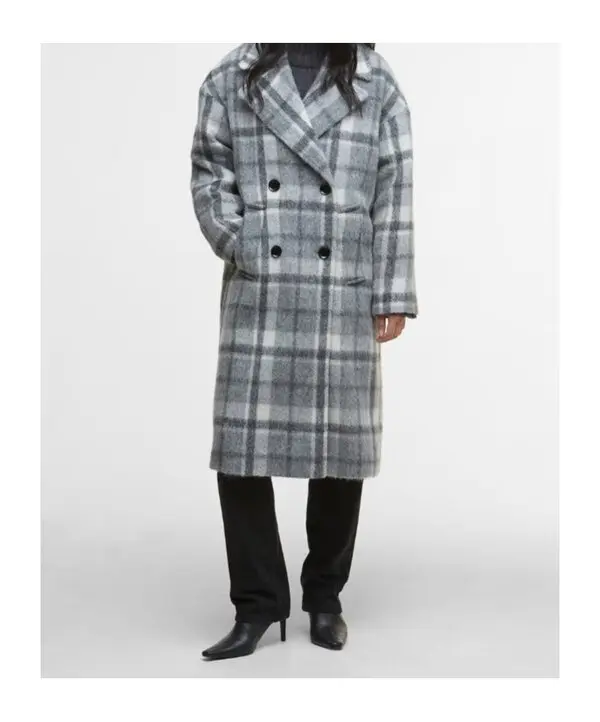 Barbour Double-breasted Plaid Coat