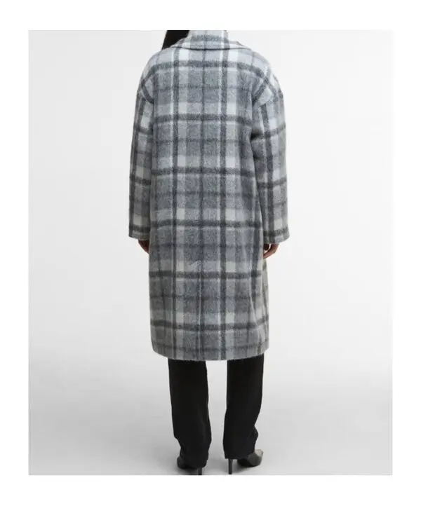 Barbour Double-breasted Plaid Coat