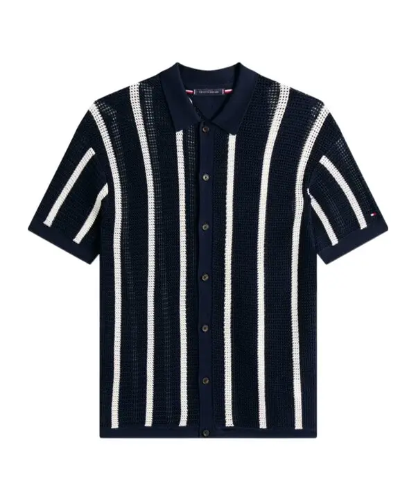Tommy Hilfiger Vertical Stripe Short-sleeve Patterned Shirt