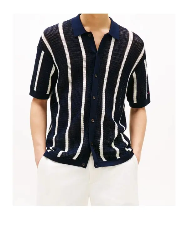 Tommy Hilfiger Vertical Stripe Short-sleeve Patterned Shirt