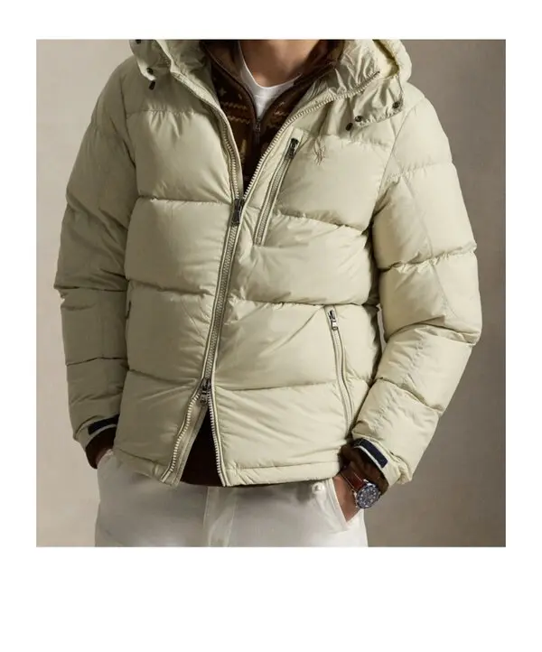 Polo Ralph Lauren El Cap Puffer Down Jacket With Detachable Hood - Nude