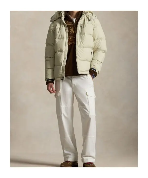 Polo Ralph Lauren El Cap Puffer Down Jacket With Detachable Hood - Nude