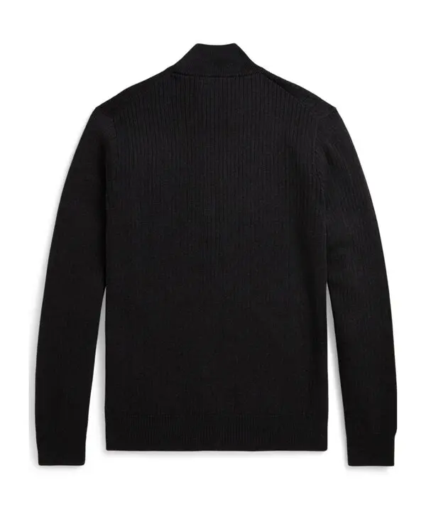 Polo Ralph Lauren Full-zip Knitted Jacket With Stand Collar