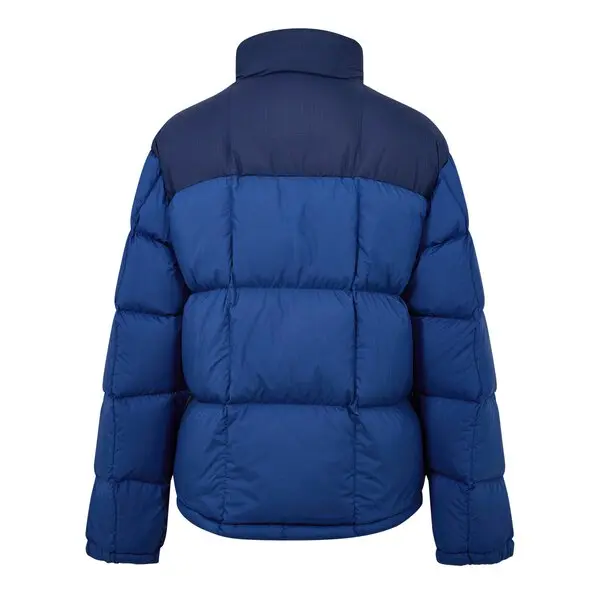 Polo Ralph Lauren Color-blocked Down Jacket With Detachable Hood - Blue