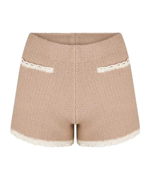 Posse Color-blocked Trim Shorts - Taupe