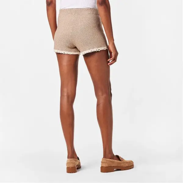 Posse Color-blocked Trim Shorts - Taupe