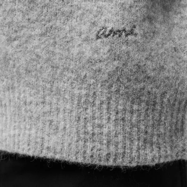 AMI Paris Crew Neck Sweater - Gray