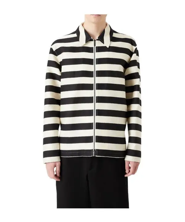 Emporio Armani Collared Zip-front Overshirt