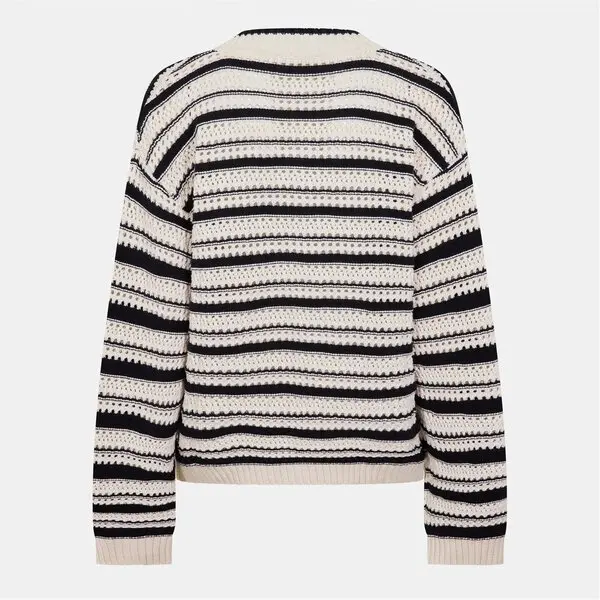 GANNI Striped Long Sleeve Knitwear