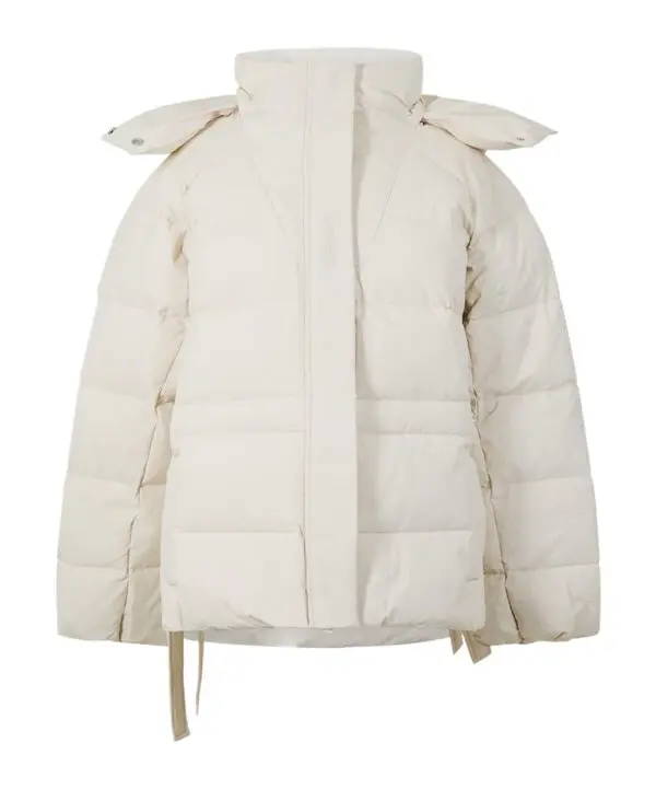 GANNI Hooded Down Jacket - White