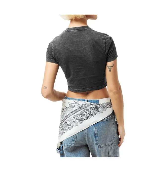 Off-White Cropped Crewneck T-shirt