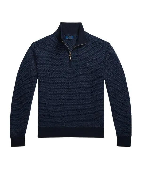 Polo Ralph Lauren Half-zip Textured Knit Sweater