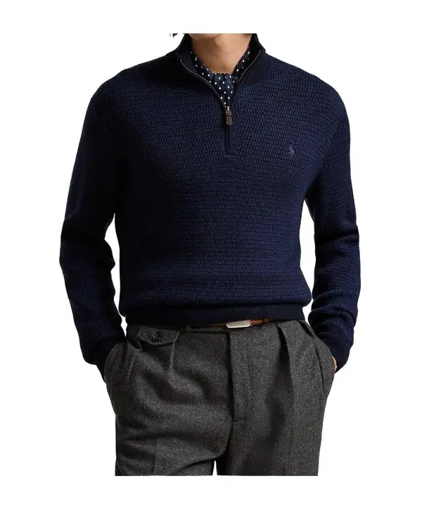 Polo Ralph Lauren Half-zip Textured Knit Sweater
