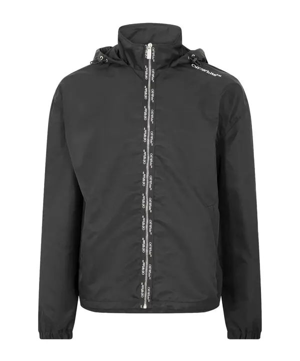 Off-White Zip-up Windbreaker With Logo Detail