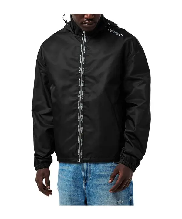 Off-White Zip-up Windbreaker With Logo Detail