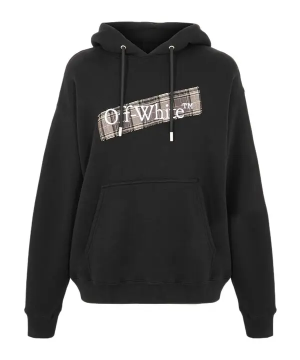 Off-White Flannel Over-the-head Hoodie
