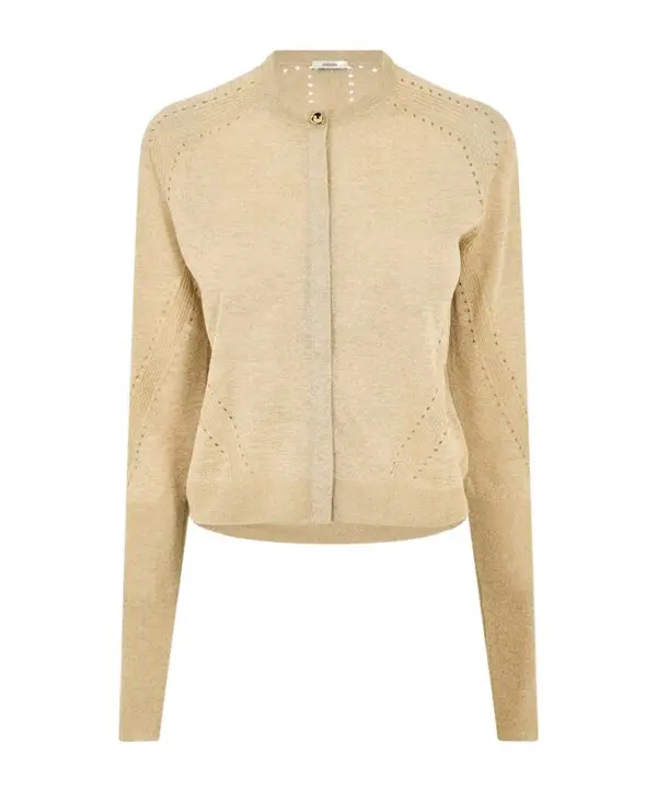 JOSEPH Ribbed Knit Cardigan With Cutout Detail