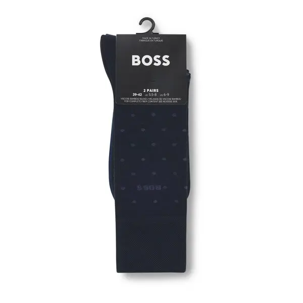 Hugo Boss Two-tone Fashion Long Cotton Socks