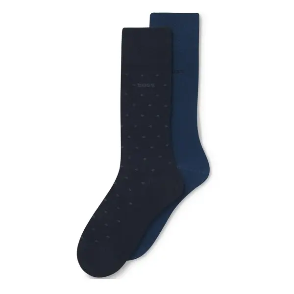 Hugo Boss Two-tone Fashion Long Cotton Socks