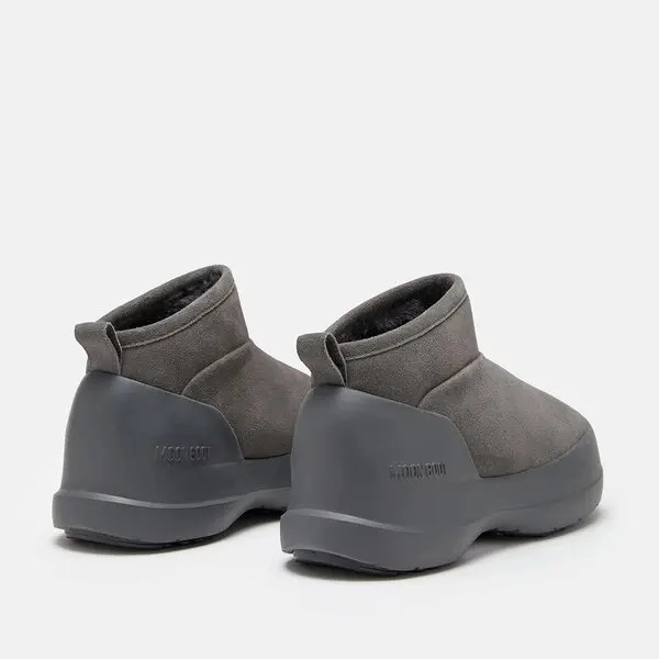 Moon Boot Grey Suede Ankle Boots - Black
