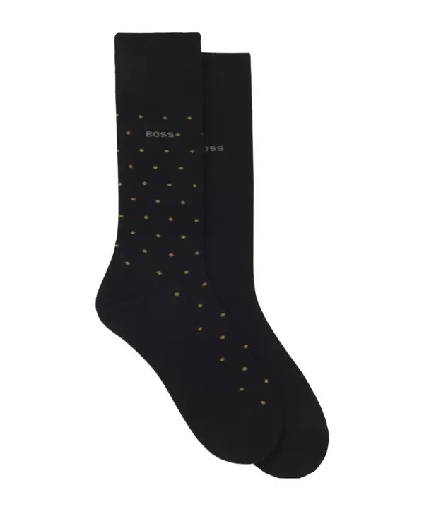 Hugo Boss Cotton Breathable Dotted Pattern Long Cotton Socks