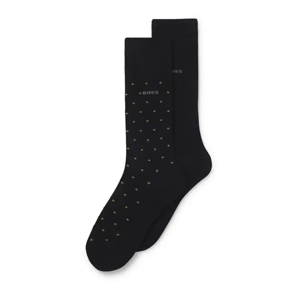 Hugo Boss Cotton Breathable Dotted Pattern Long Cotton Socks