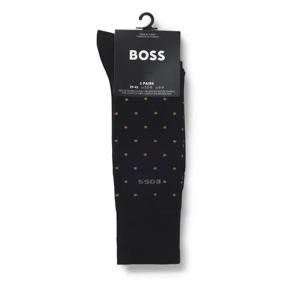 Hugo Boss Cotton Breathable Dotted Pattern Long Cotton Socks