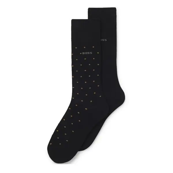 Hugo Boss Cotton Breathable Dotted Pattern Long Cotton Socks