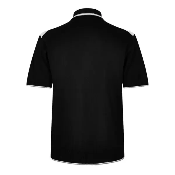 Amiri Color-block Hollow Knit Short-sleeve Polo