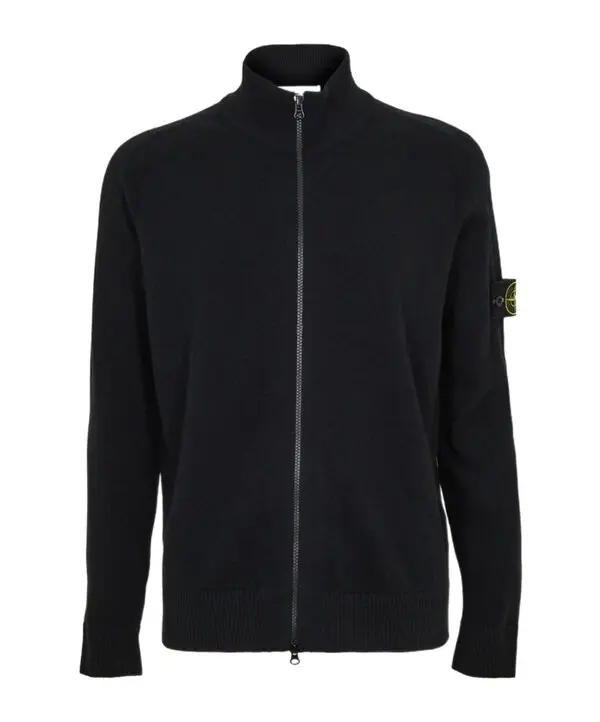 Stone Island Logo Patch Knit Cardigan