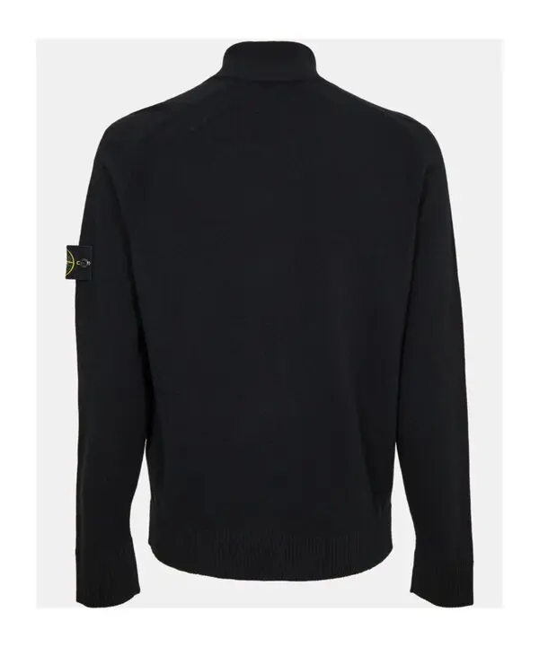 Stone Island Logo Patch Knit Cardigan