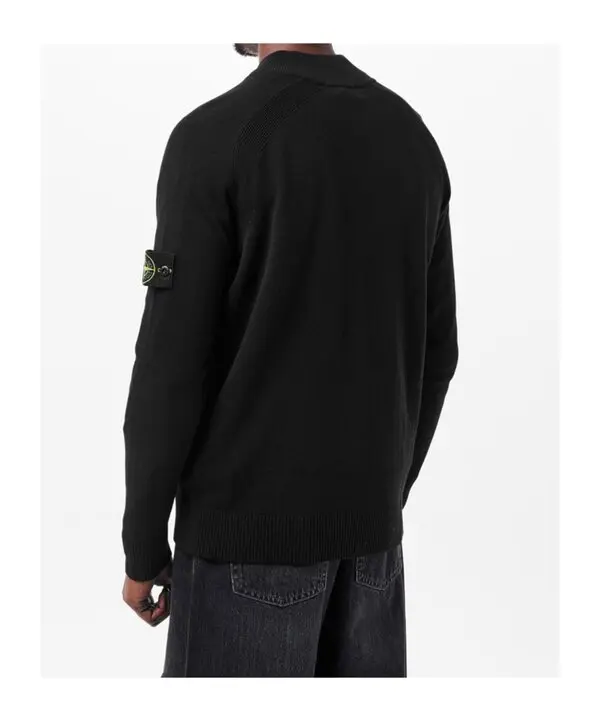Stone Island Logo Patch Knit Cardigan