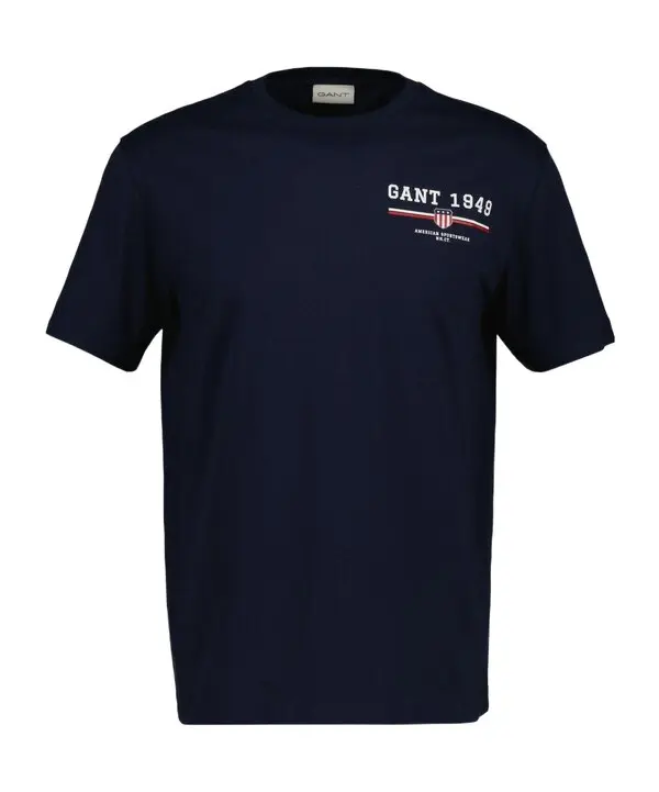 Gant Logo Short Sleeve T-shirt - Black
