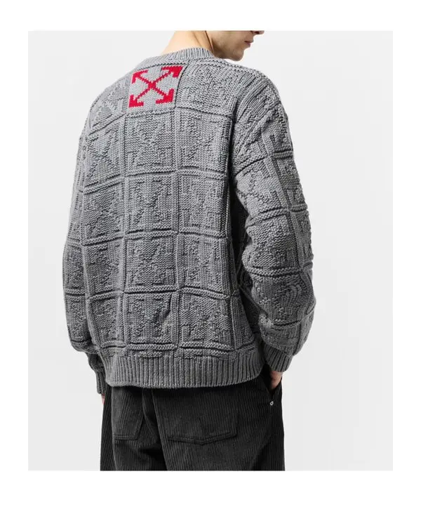 Off-White Off 3d Stitch Crew" Sweater