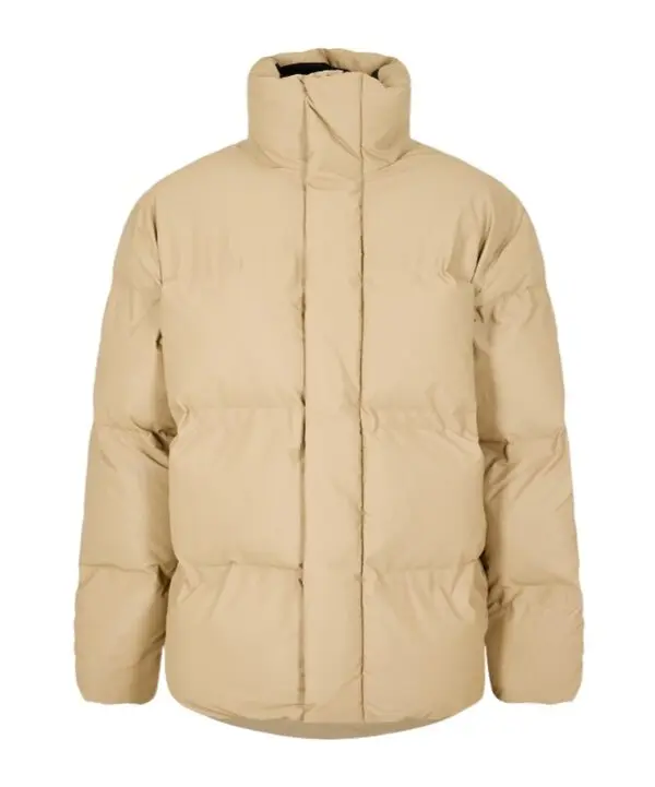Rains Long-sleeved Stand-up Collar Cotton Coat - Sand