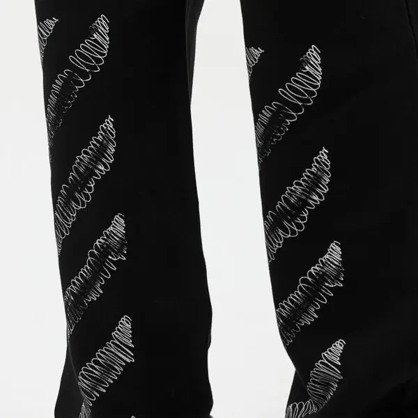 Off-White Comfortable Cuffed Fleece Jogger Sports Pants