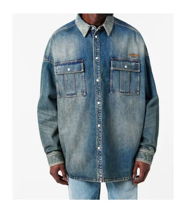 Balmain Long-sleeve Denim Shirt