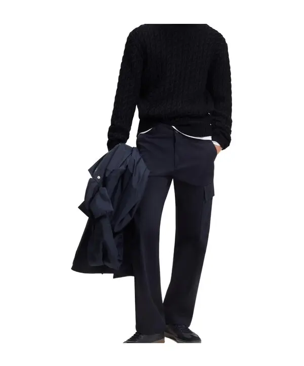 Hugo Boss Wave Cable-knit Turtleneck Sweater