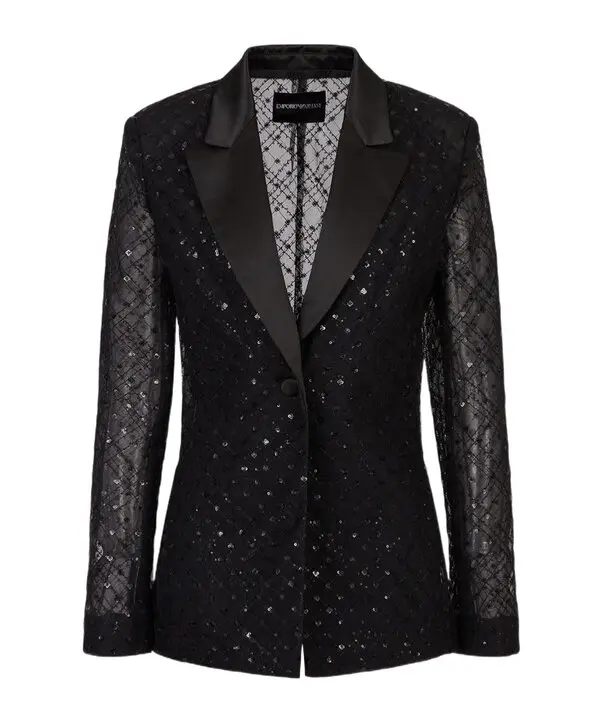 Emporio Armani Sequin Embellished Blazer - Multi Colour