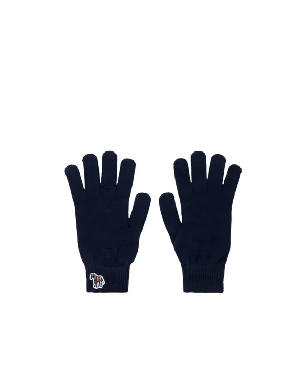 Paul Smith Zebra Wool Gloves - Black
